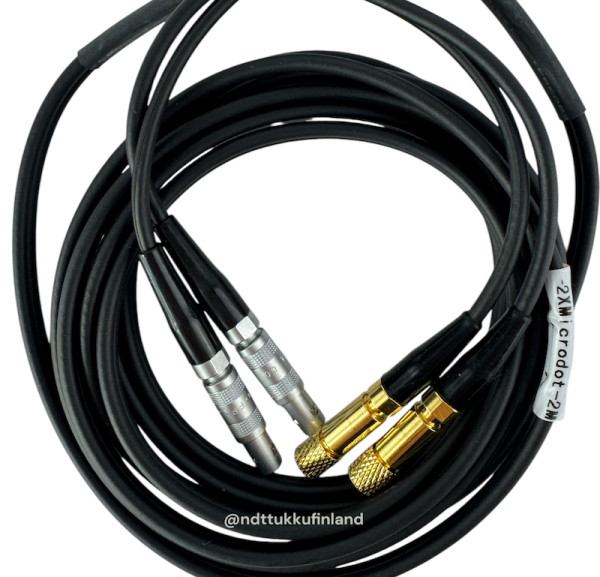 Tuplakaapeli 2x Lemo 00 – 2x Microdot 2 m – Suomen NDT Tukku Oy